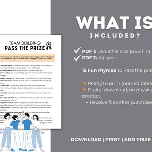 Pass the Prize Coworkers | Pass the Present Team Bonding | Printable ...