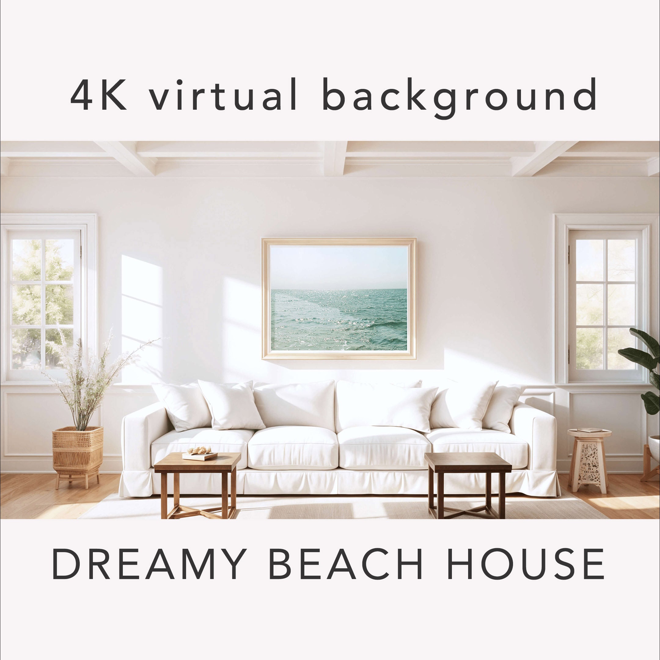 Virtual Livingroom Background for Zoom, Microsoft Teams, Google Meet ...