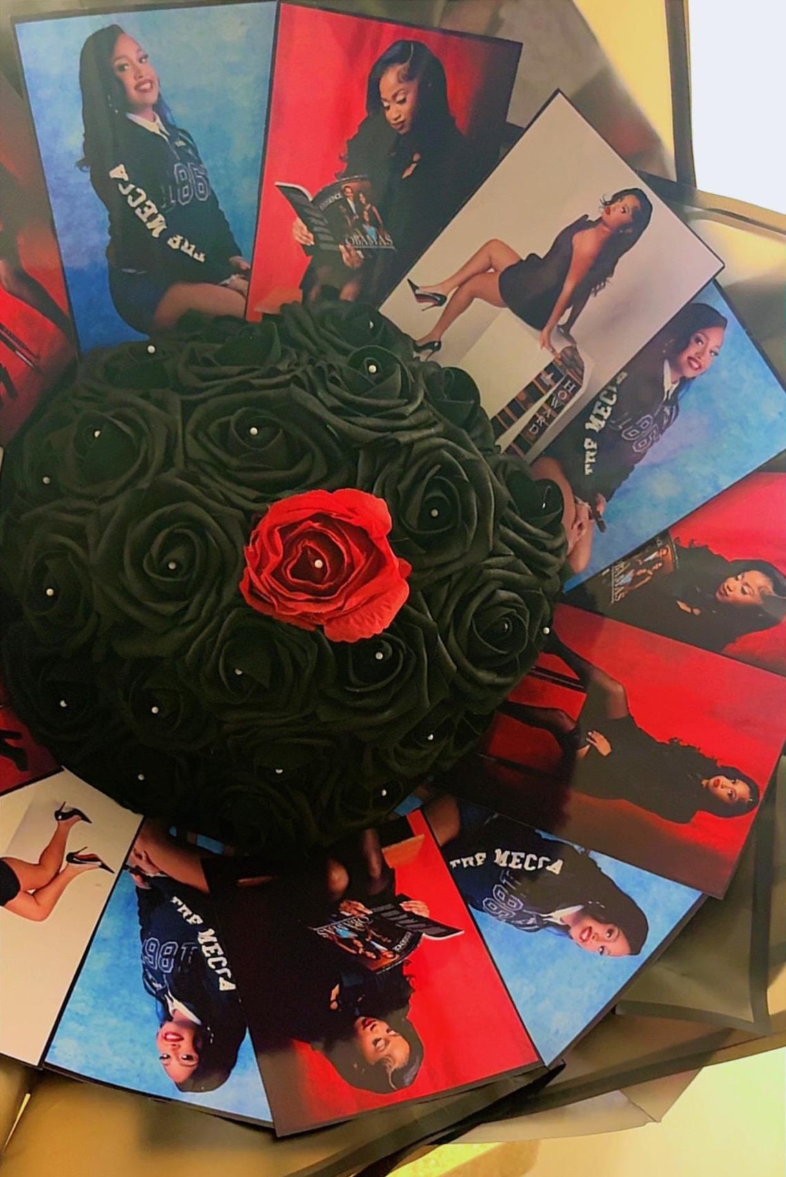 Custom Photo Bouquet Gift | Personalized Picture Flower Bouquet ...