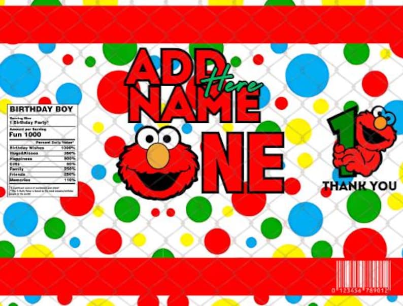Elmo Birthday Custom Potato Chip Bags Filled/unfilled - Etsy