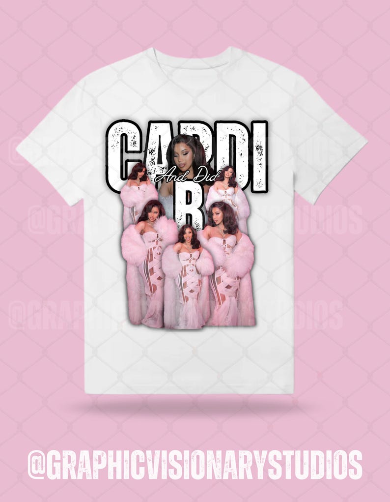 The Cardi B (pink Collection) PNG T-shirt Images - Etsy