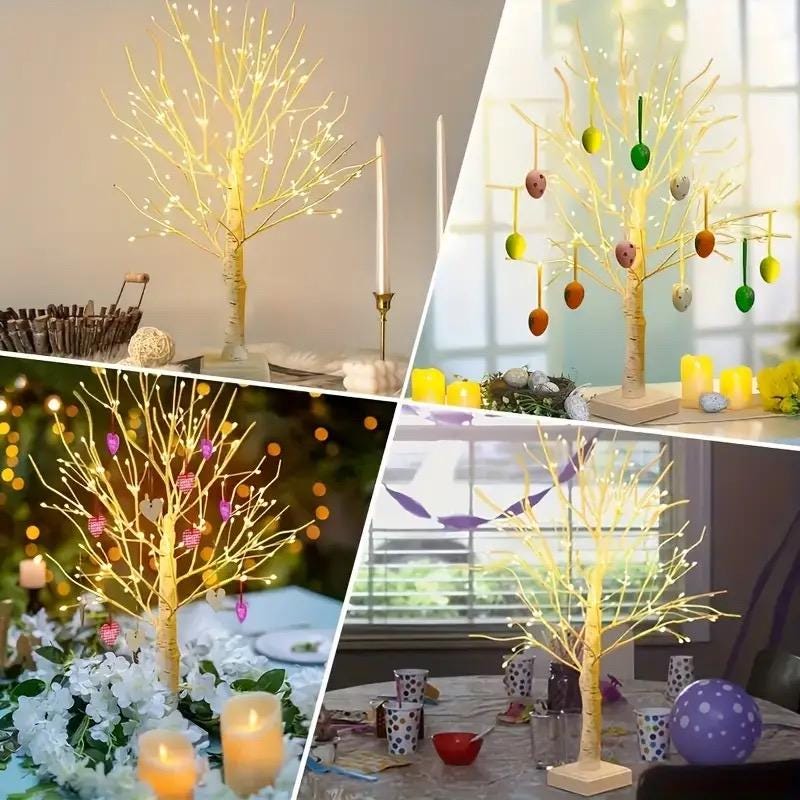 LED Birch Tree Lamp, Holiday Home Decor, Valentines Day Gift - Etsy