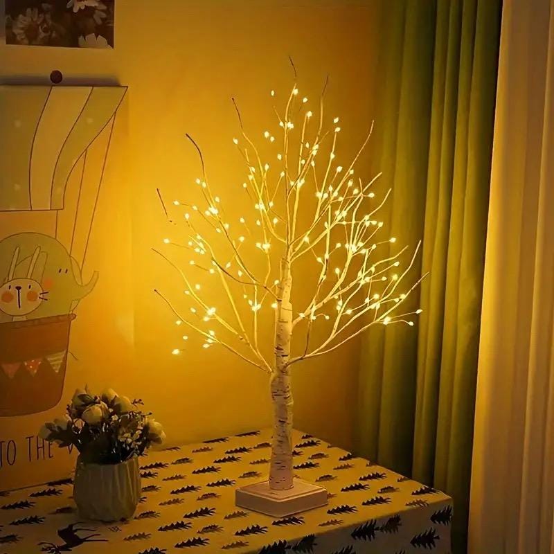 LED Birch Tree Lamp, Holiday Home Decor, Valentines Day Gift - Etsy