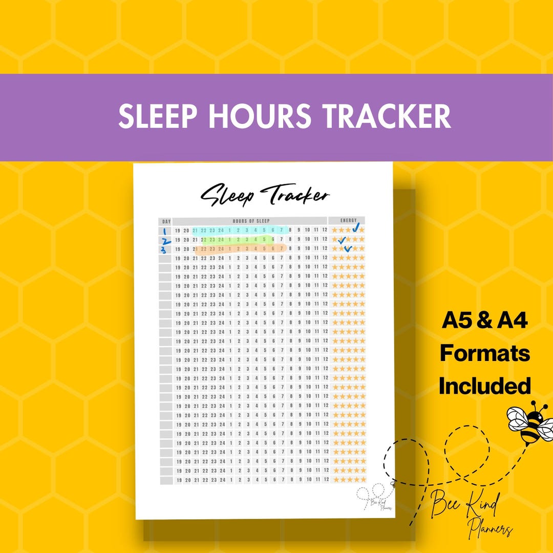 24 Hour Sleep Tracker Printable Journal Page Printable Monthly Sleep ...