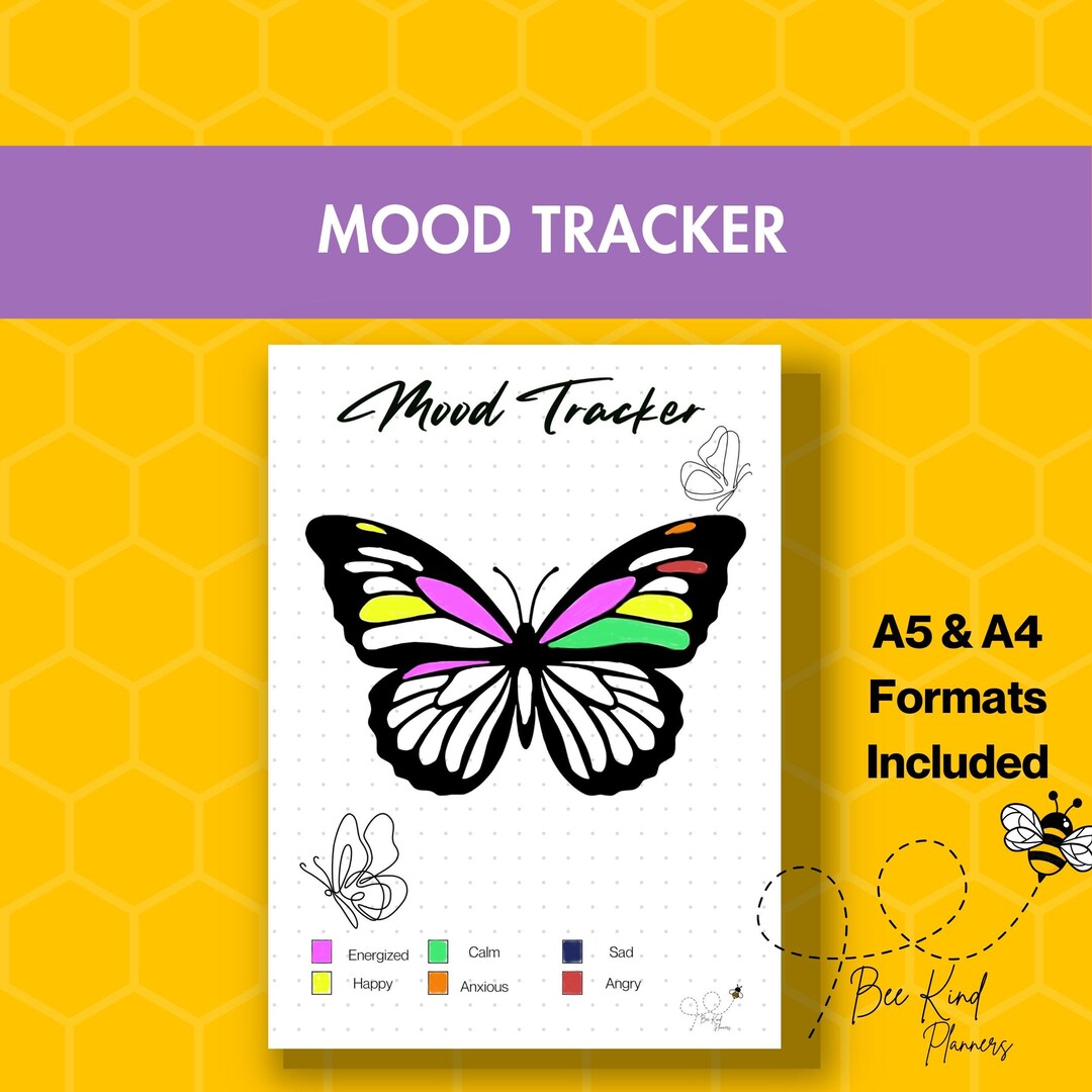 Mood Tracker Planner Inserts | Mood Tracker for Adults | Monthly Mood ...