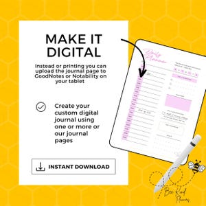 Printable Journal Page Pink Daily Itinerary Pink Printable Page Pink ...