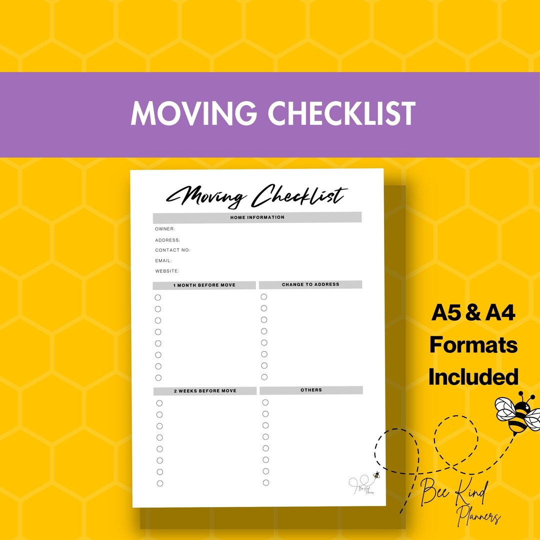 Moving Planner | Printable Journal Page | Home Moving Planner | to Do ...