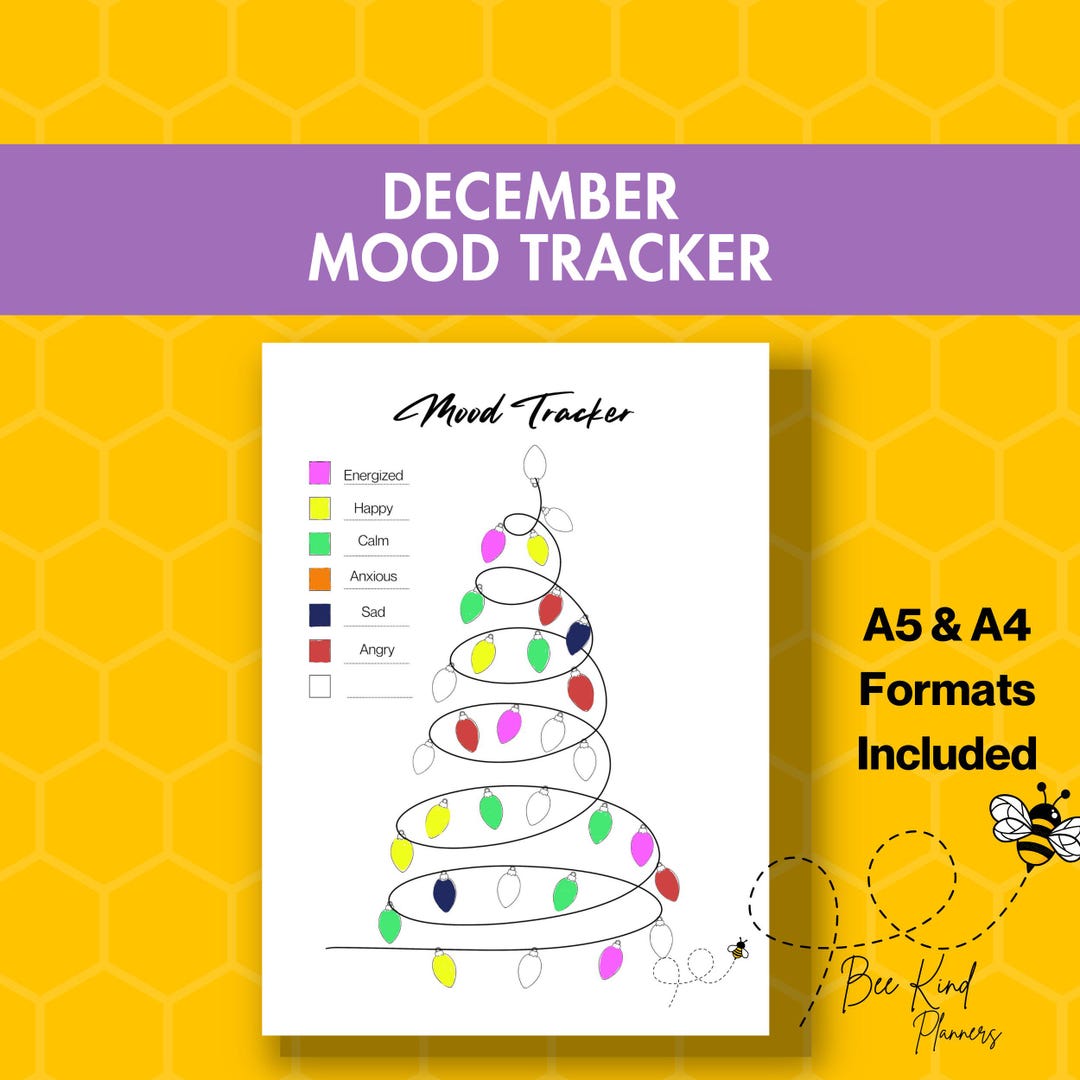 Mood Tracker Printable Printable Journal Page Christmas Mood Tracker ...