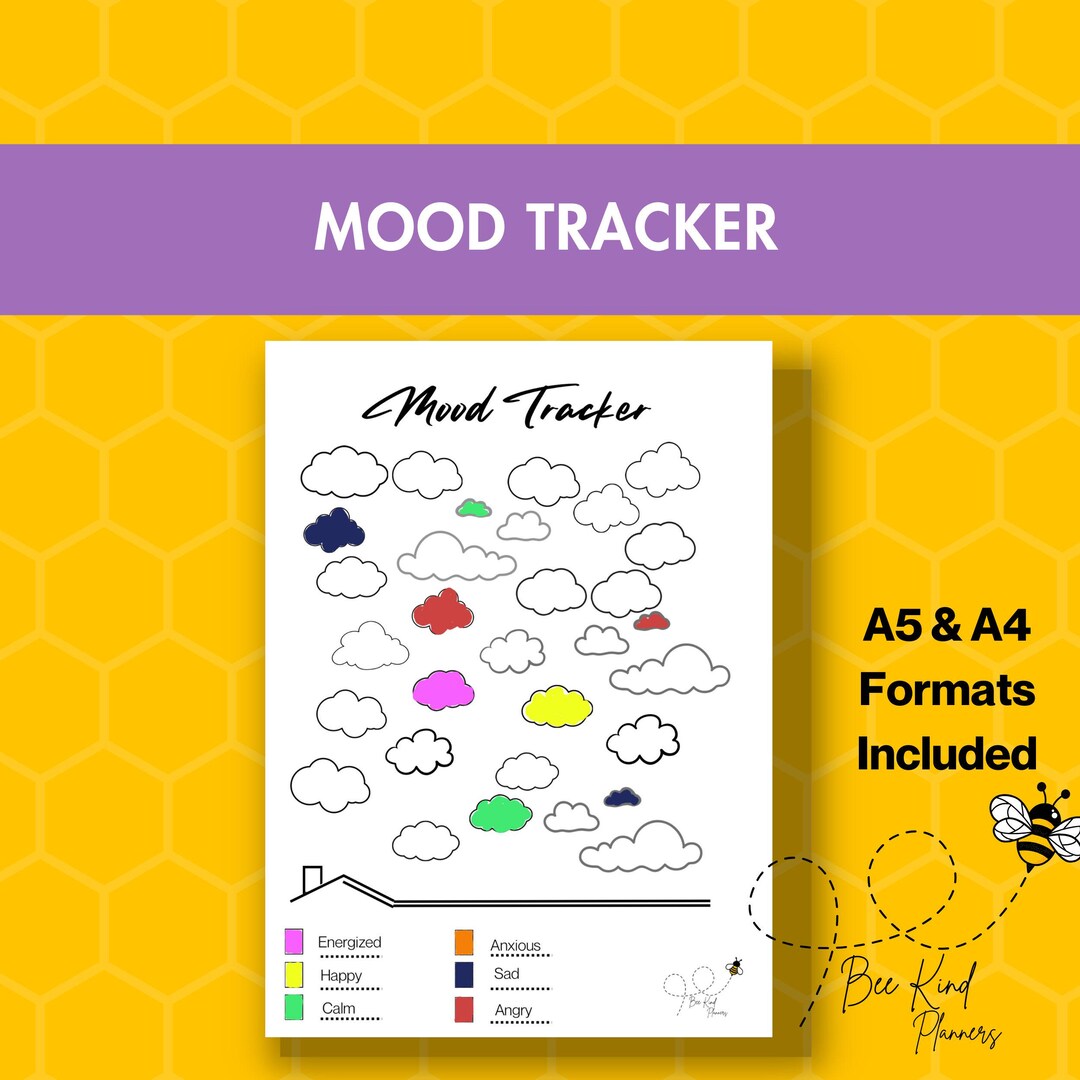 2025 Monthly Mood Tracker Printable Journal Page Digital Mood Tracker ...