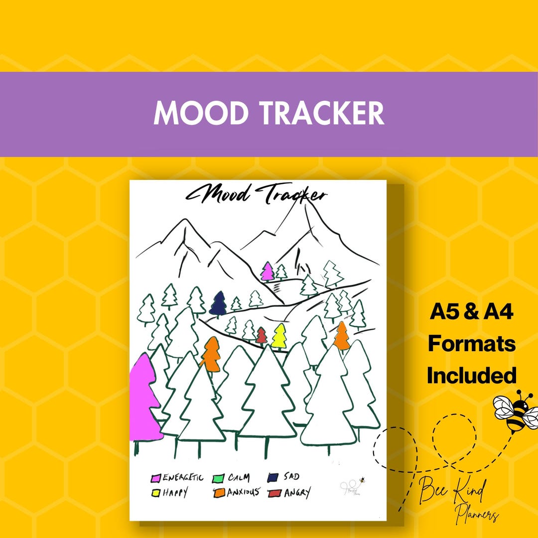 2025 Monthly Mood Tracker Printable Journal Page Digital Mood Tracker ...