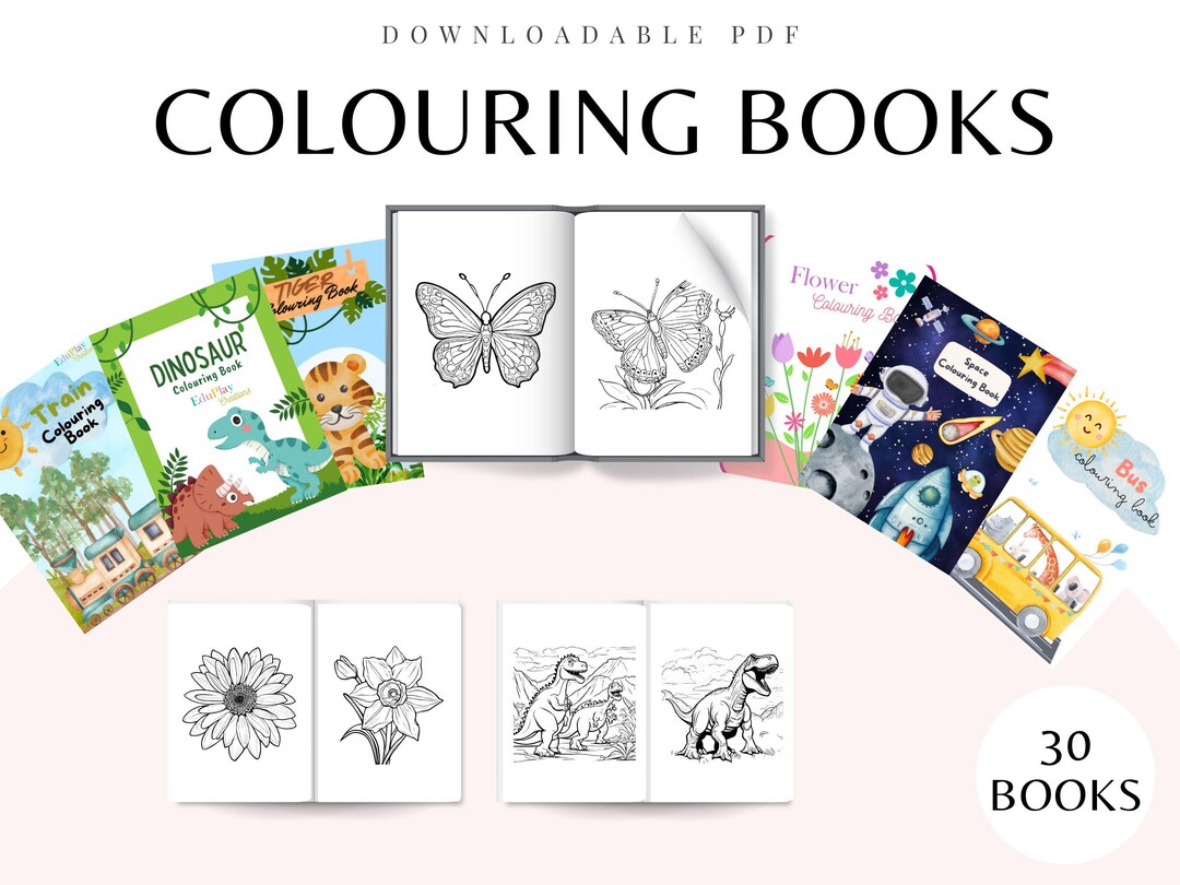 Colouring Book Bundle -digital Download, 30+ Colouring Books, Colouring ...