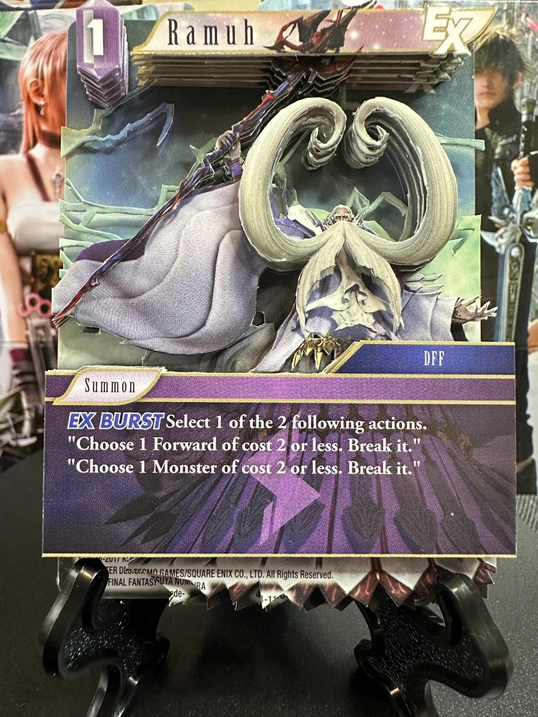 3D Shadowbox Card Ramuh Final Fantasy Dissidia 4-116C - Etsy