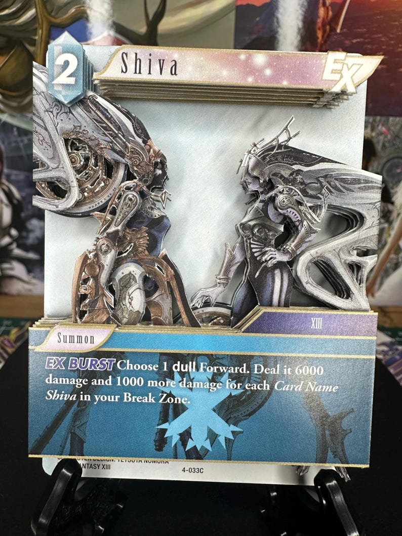 3D Shadowbox Card Shiva Final Fantasy XIII Special 4-033C - Etsy