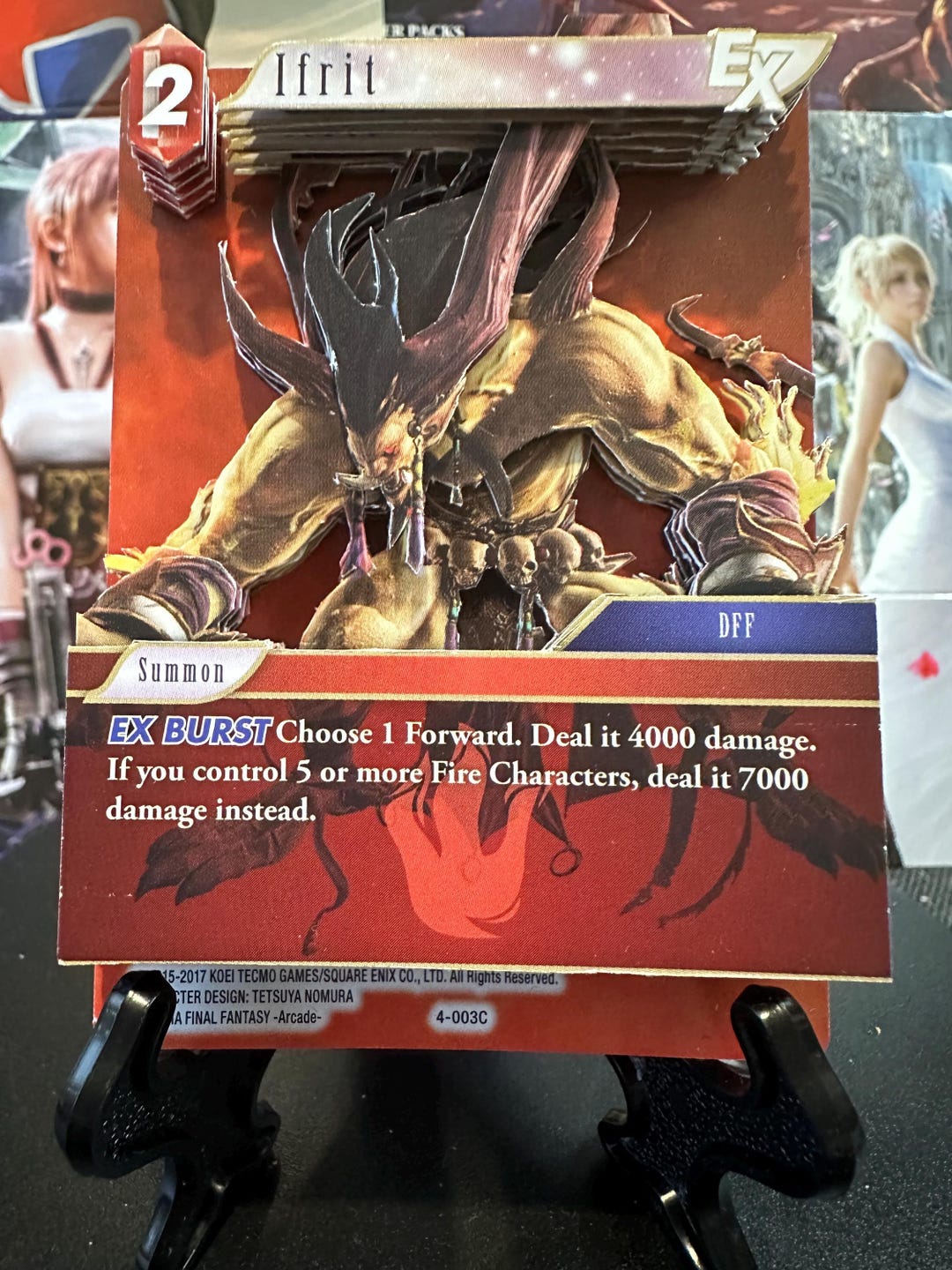 3D Shadowbox Card Ifrit Final Fantasy Dissidia 4-003C - Etsy