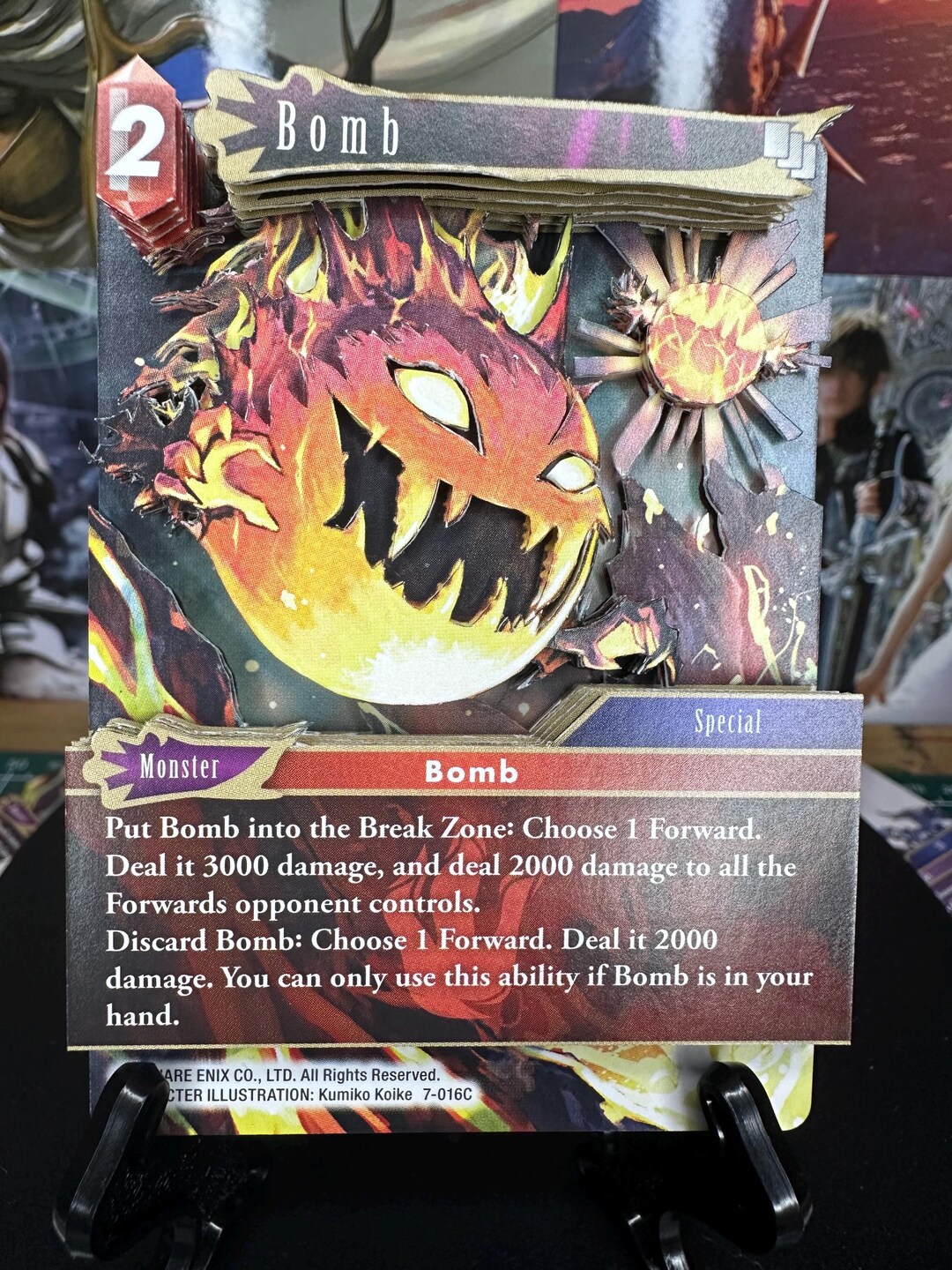 3D Shadowbox Card Bomb Final Fantasy TCG Special 7-016C - Etsy