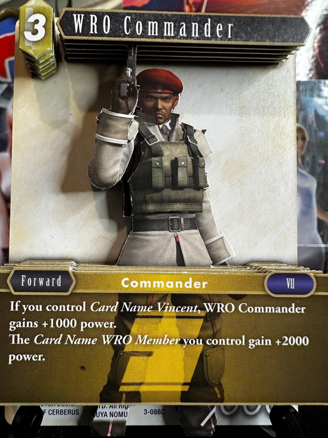 3D Shadowbox Card WRO Commander Final Fantasy VII: Dirge of Cerberus 3 ...