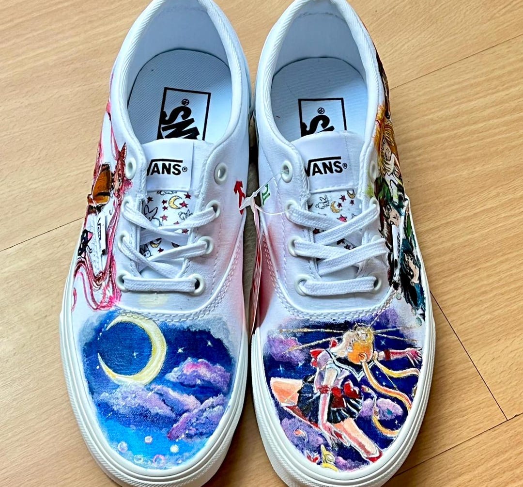 Made to Order Handpainted Sailor Moon Vans | Anime Shoes | Custom Vans ...