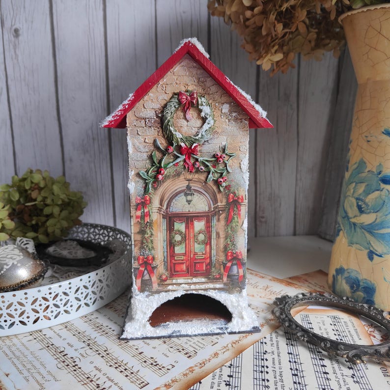 Christmas Tea Container Wooden Teabox Christmas Gift Tea Storage Box ...