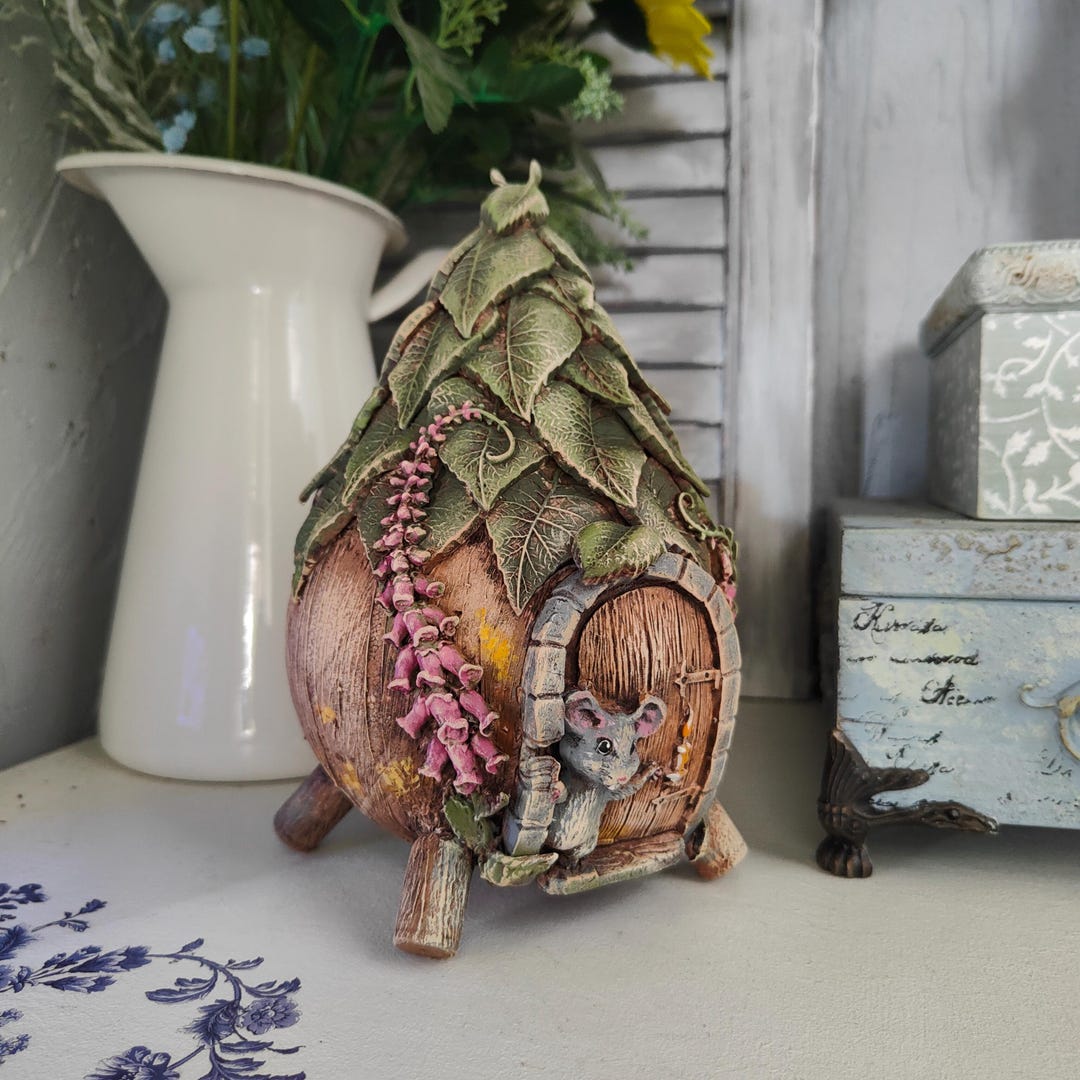 Handcrafted Rustic Mouse House - Year-round Fantasy Decoration ...