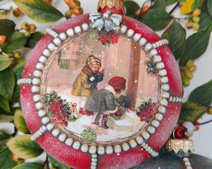 Vintage Christmas Medallions Christmas Tree Ornaments Christmas Gift ...