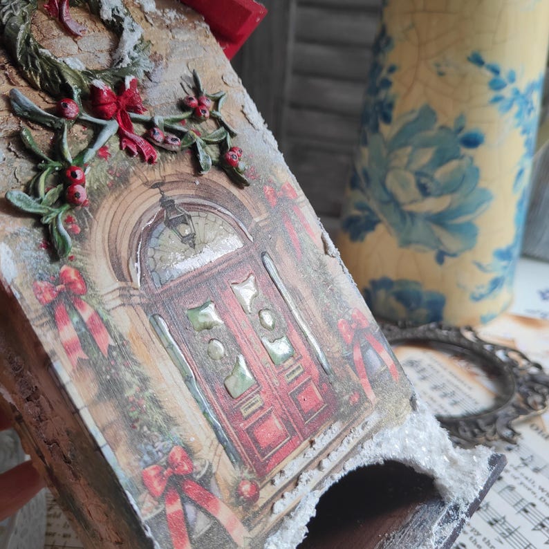 Christmas Tea Container Wooden Teabox Christmas Gift Tea Storage Box ...