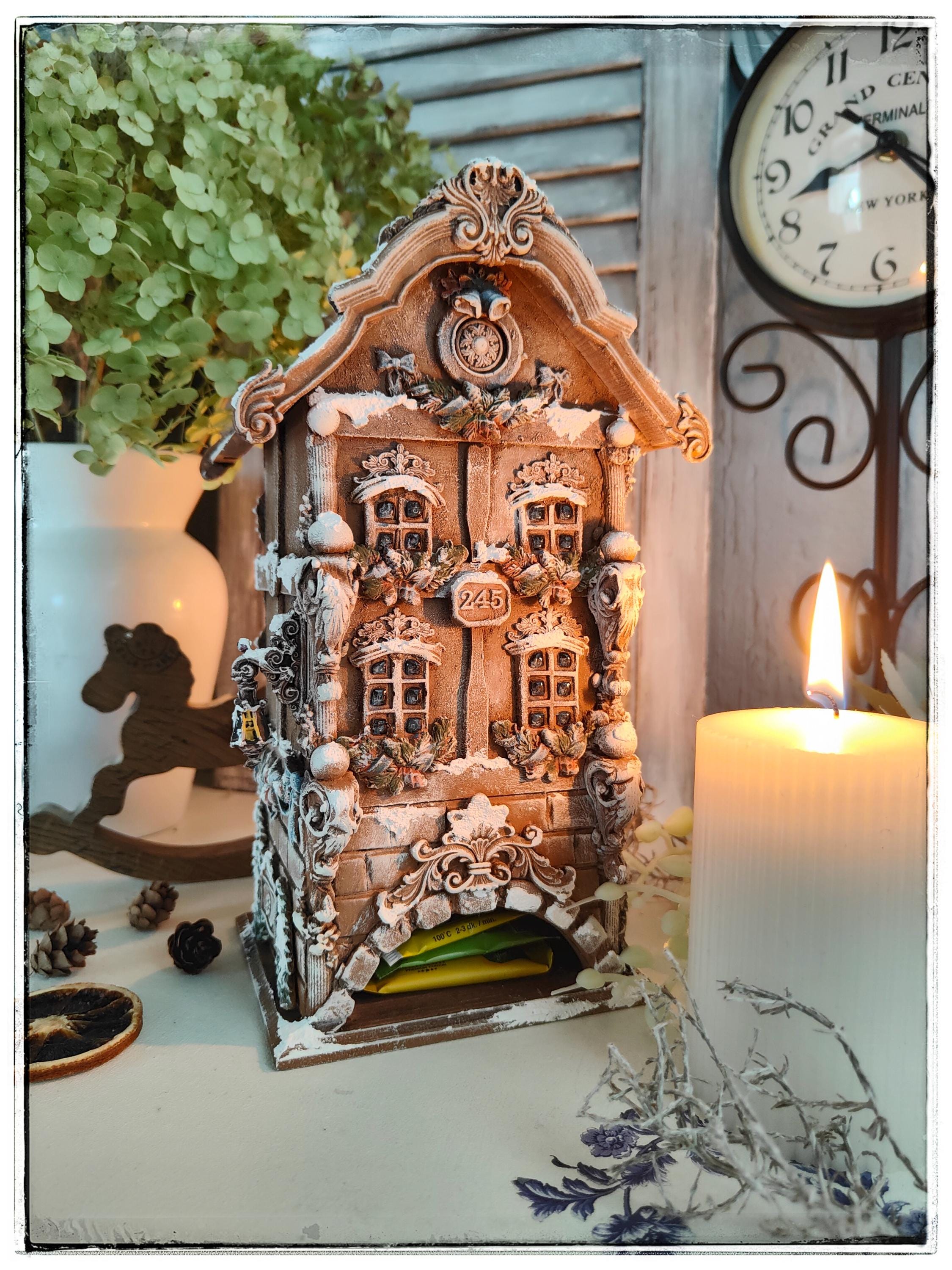 Christmas Tea Container, Wooden Teabox, Christmas Gift, Tea Storage Box ...