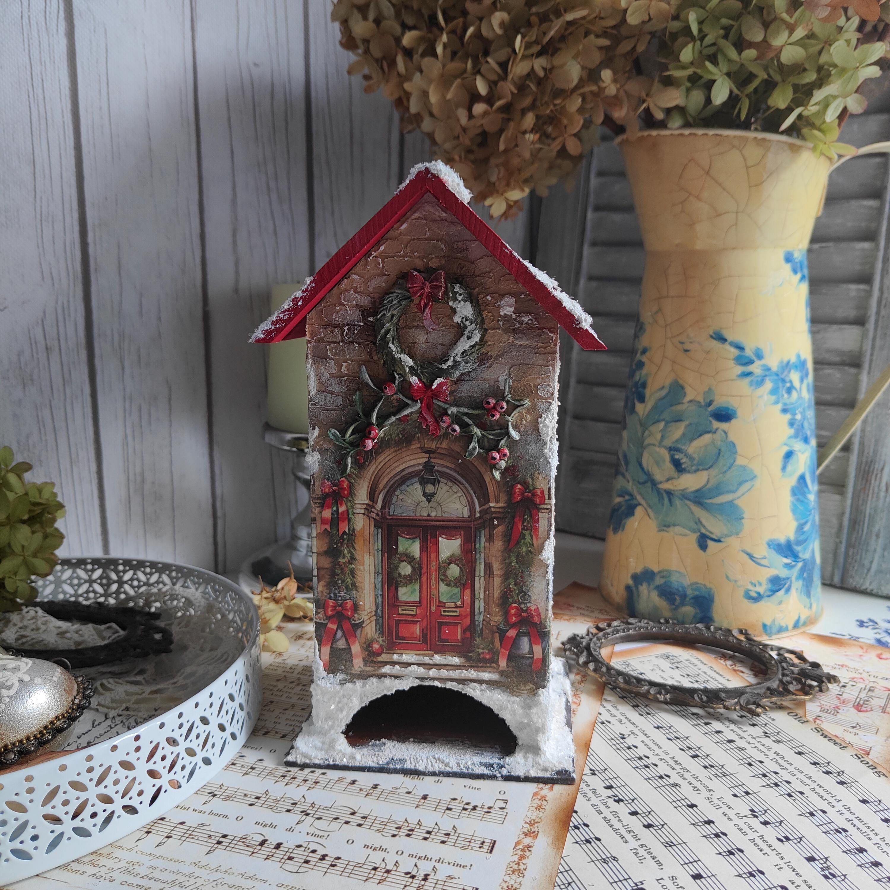 Christmas Tea Container Wooden Teabox Christmas Gift Tea Storage Box ...