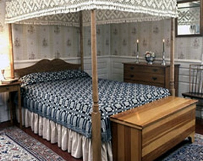 Full Size Canopy Bed, Maple, Cohasset Colonials Reproduction Colonial ...