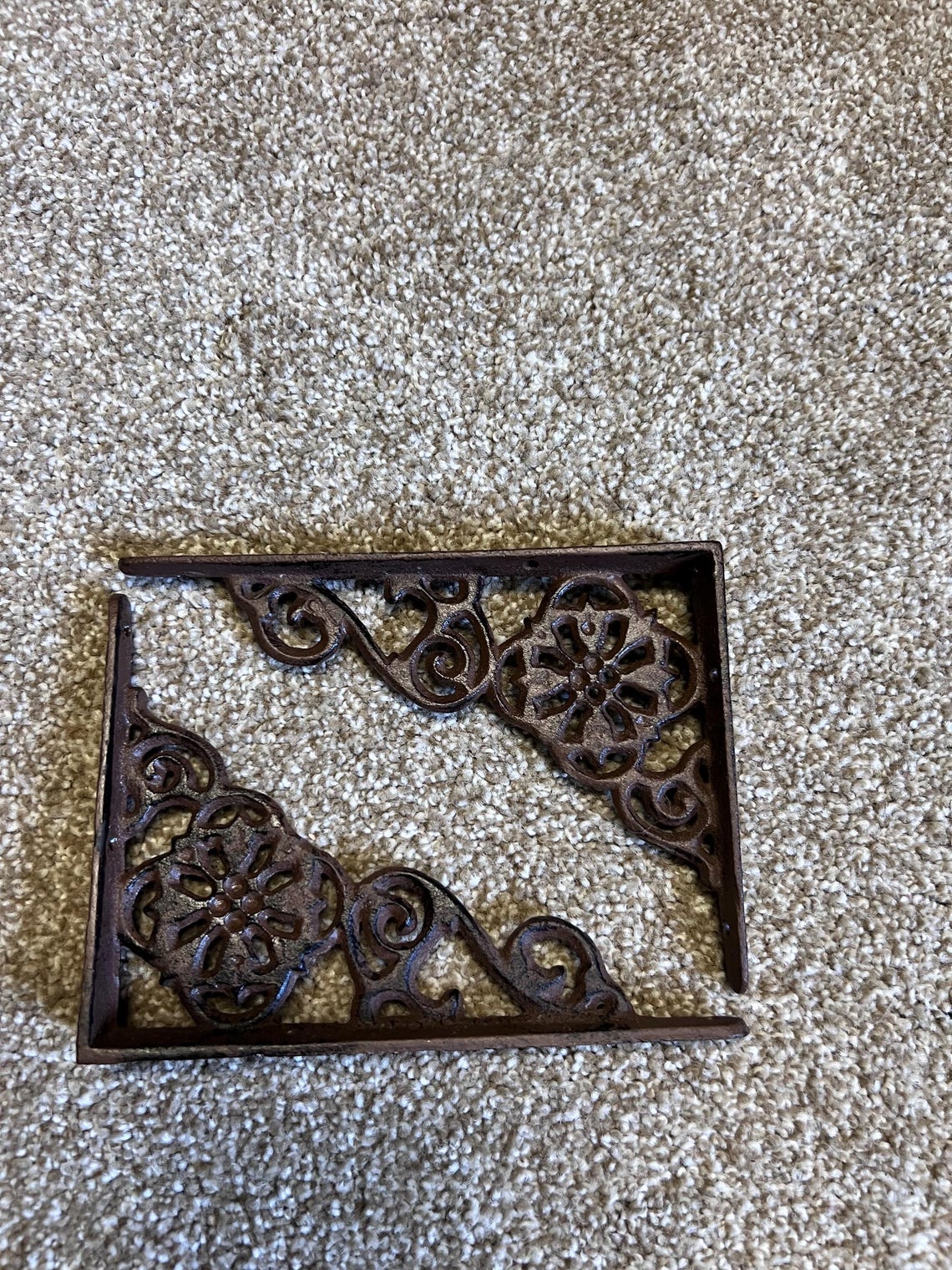 Shabby Chic Iron Shelf Brackets: French Cottage Decor, Pair - Etsy