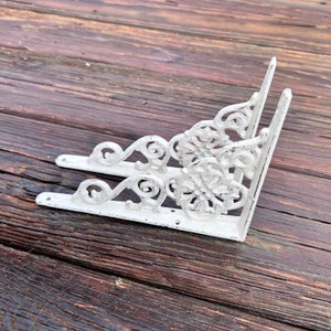 Shabby Chic Iron Brackets, Iron Shelf Brackets, Shelf Cottage Chic ...