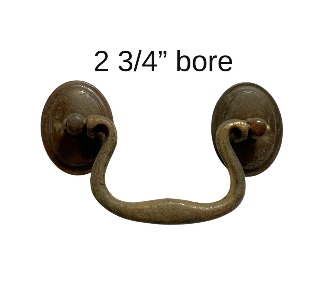 Vintage Brass Gooseneck Bail Handles: Furniture Restoration Hardware ...