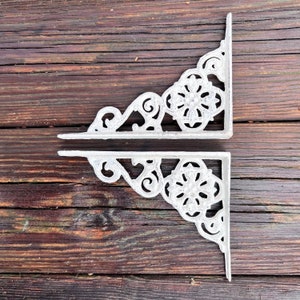 Shabby Chic Iron Brackets, Iron Shelf Brackets, Shelf Cottage Chic ...