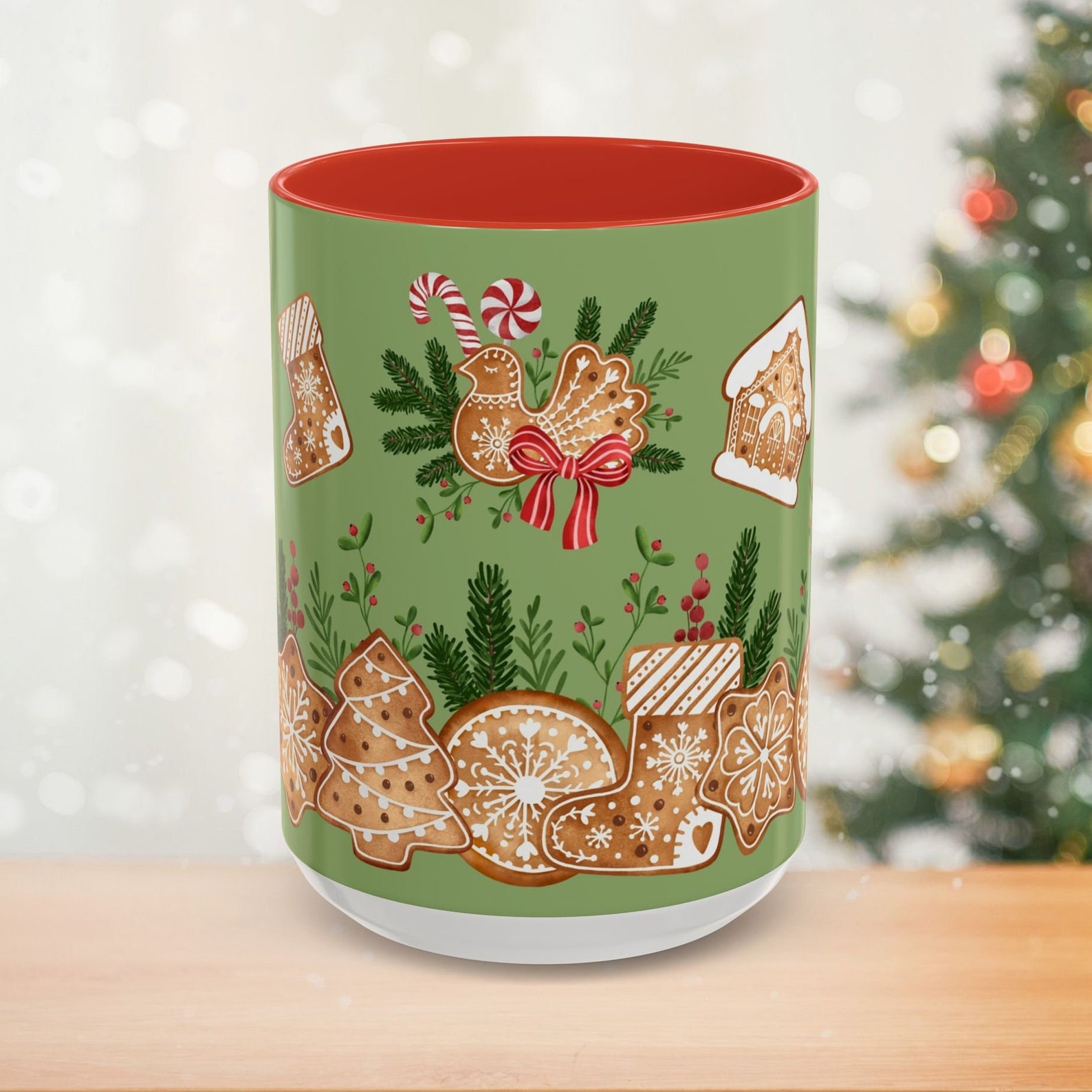 Christmas Gingerbread Cookie Coffee Tea Mug, Christmas Decor Mug ...