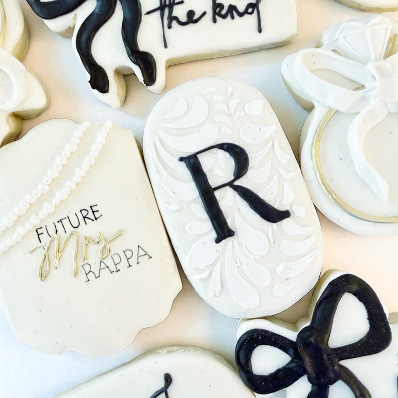 She's Tying the Knot Bridal Shower Cookies | Personalized Engagement ...