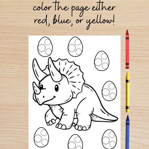 Teaching Colors | Dinosaur Color Matching | Printable Activity for Kids ...