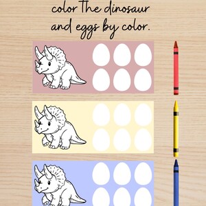 Teaching Colors | Dinosaur Color Matching | Printable Activity for Kids ...