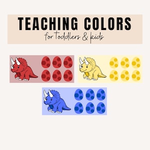 Teaching Colors | Dinosaur Color Matching | Printable Activity for Kids ...
