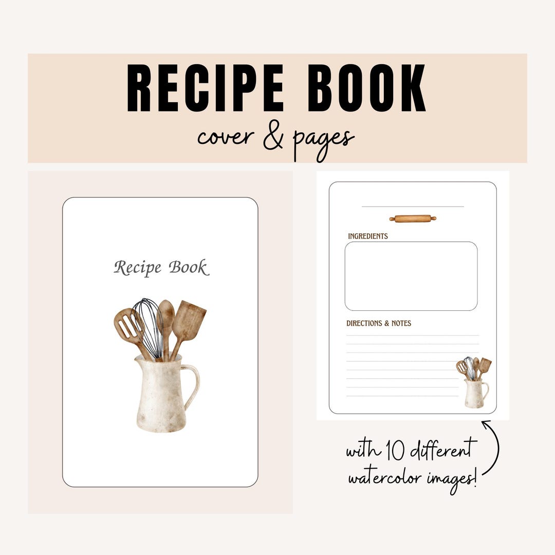 Recipe Page Printable | Blank Page Recipe | Printable Recipe Cook Book ...