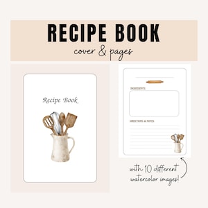 Recipe Page Printable | Blank Page Recipe | Printable Recipe Cook Book ...