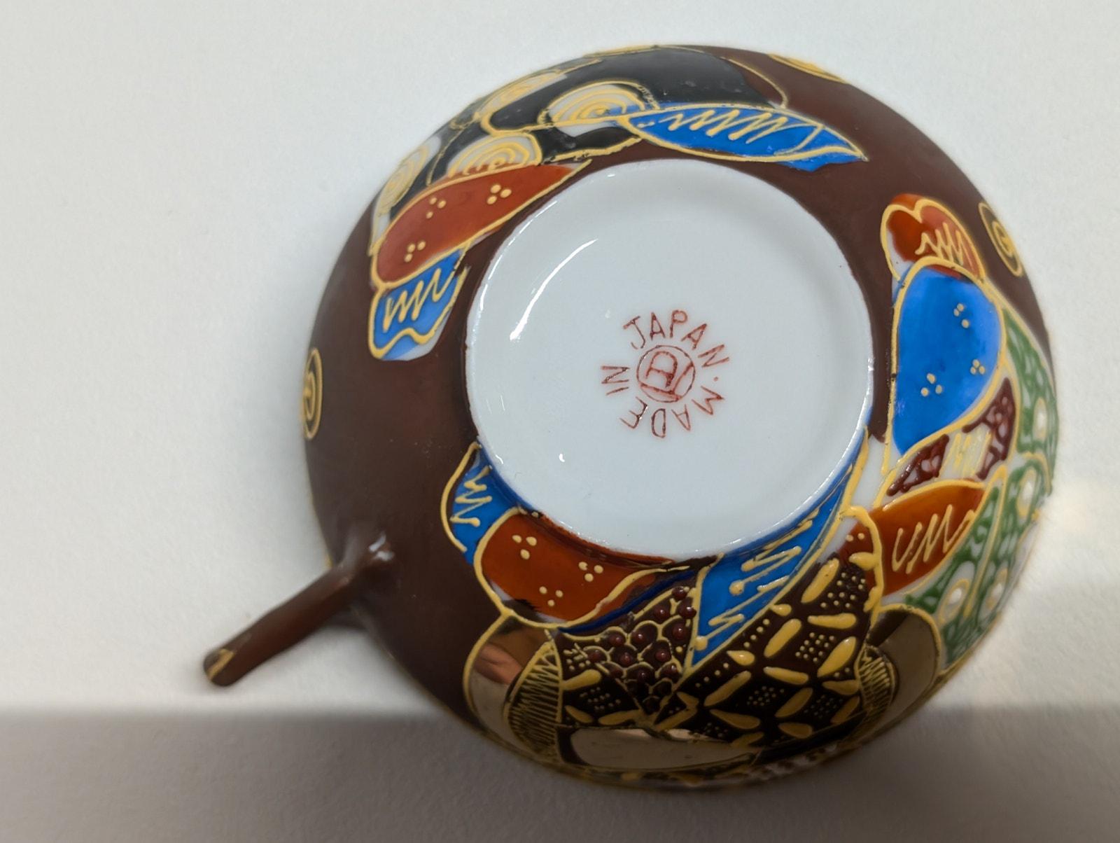 19 Pc Vintage 1940's Japanese Satsuma Ware Moriage Dragonware Lithopane ...