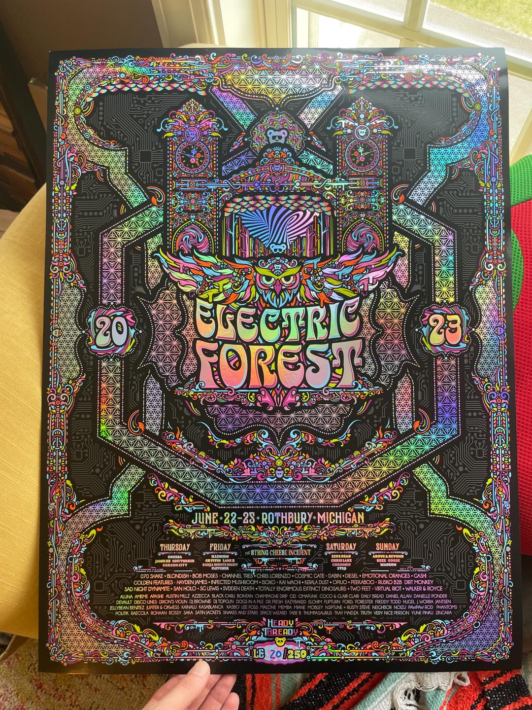 Electric Forest 2023 Holographic 7 Color Screen Print - Etsy