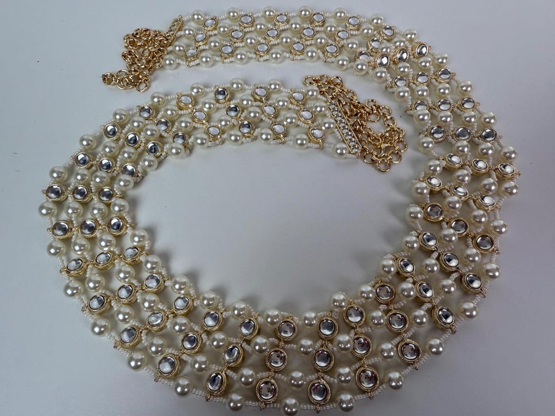 Adjustable Bridal Kundan Belly Chain/kundan Belly Chain /bridesmaid ...