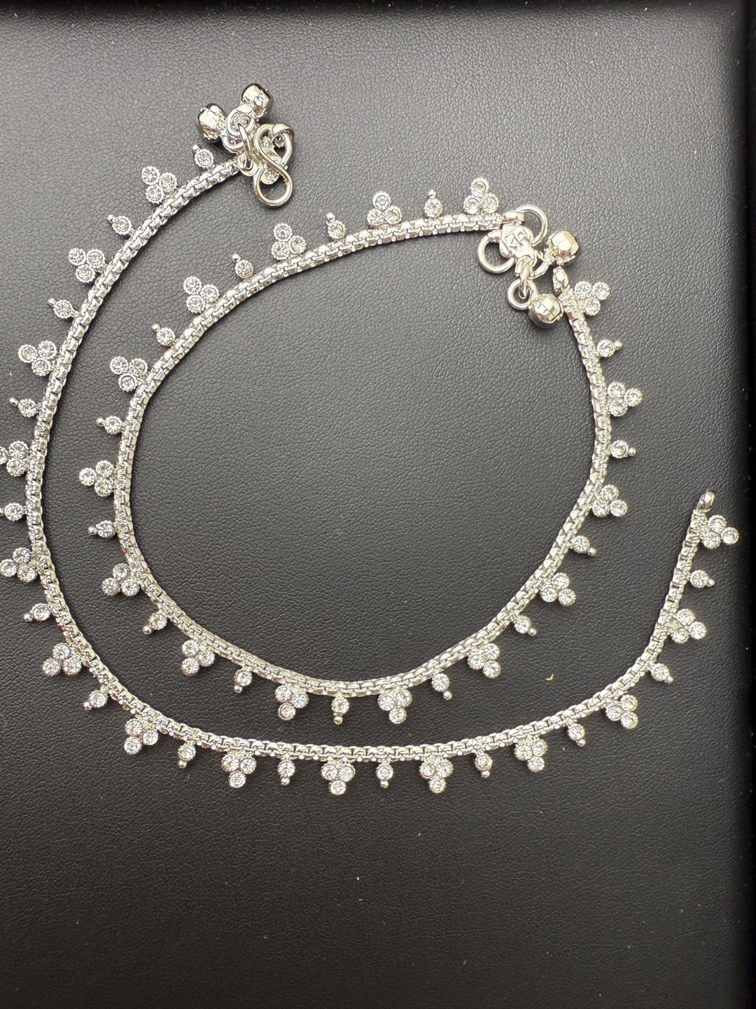 Silver Polki Payal Pair /indian Anklets/ Silver Anklet Payal/bridal ...