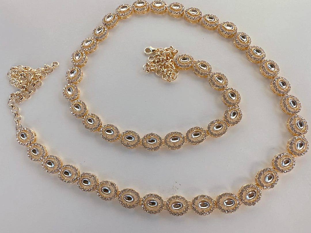 Kundan Belly Chain/kundan Belly Chain /bridesmaid Jewelry/indian Belly ...