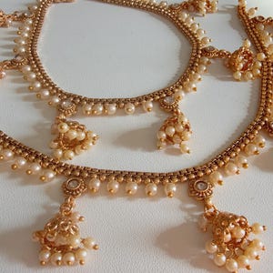 Indian Gold Jhumka Payal Pair /indian Anklets/ Gold Anklet Payal/bridal ...