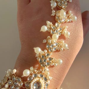 Kundan Hath Paan/bracelet/haath Phool/hathh Panja/hand Harness/indian ...
