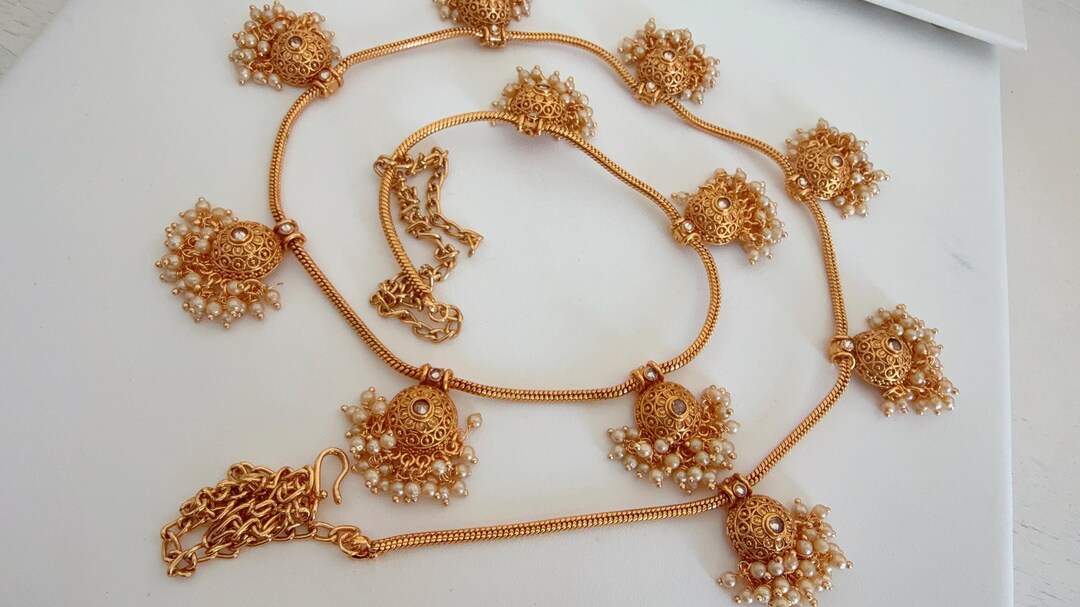 Gold Plated Bridal Belly Chain/kundan Belly Chain /bridesmaid Jewelry ...