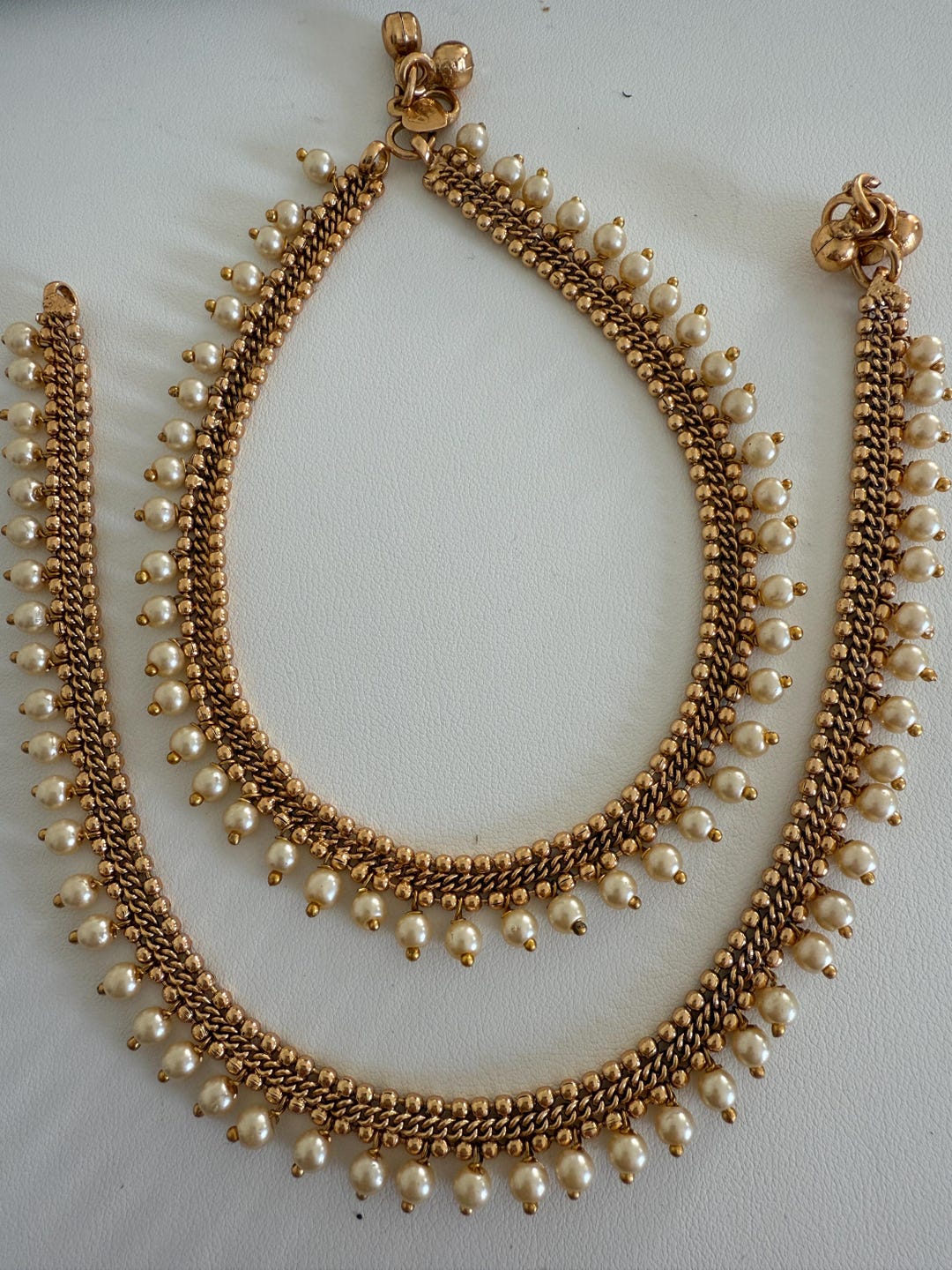 Indian Gold Plated Payal Pair /indian Anklets/ Gold Anklet Payal/bridal ...