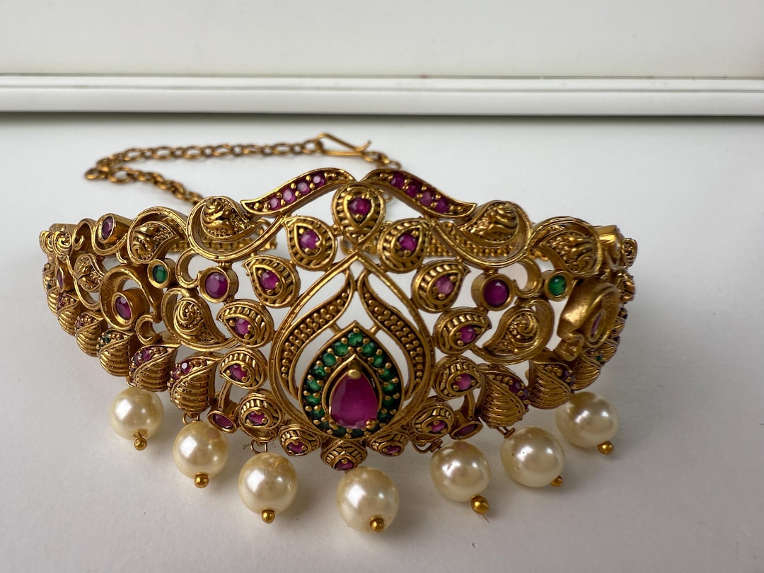 Kemp Baju Bandh/indian Wedding Jewelry/vanki/ Armlet/ Indian Jewelry ...