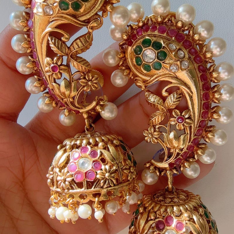 Ear Cuff Jhumka Earring - Etsy UK